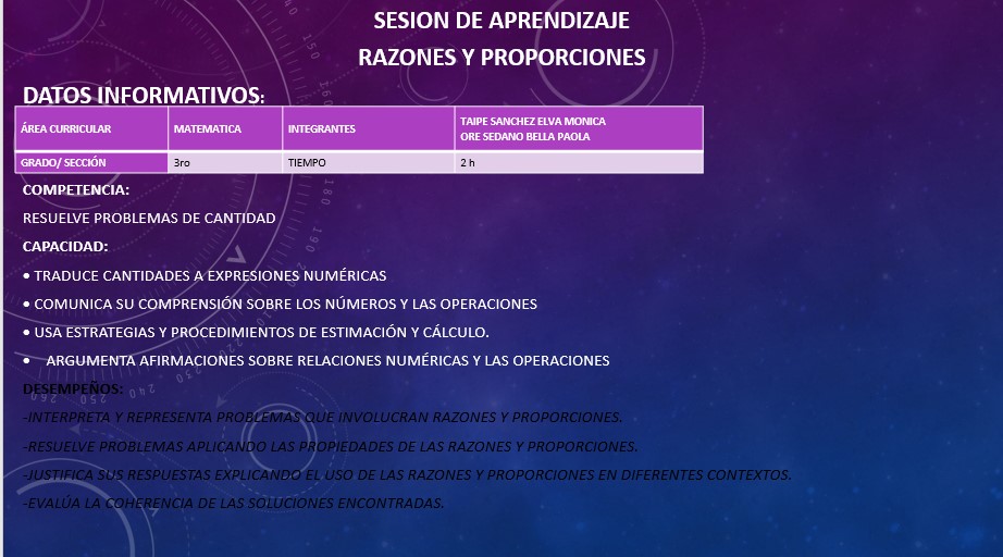 RAZONES Y PROPORCIONES